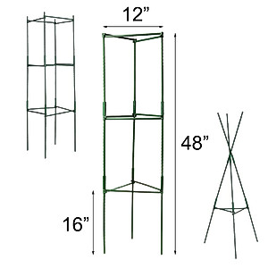 Elsjoy Set of 4 Tomato Cage Plant Support Stake, 48 Inch Garden Stakes Climbing Plant Trellis, Adjustable Plant Cages for Climbing Plant, Tomato, Vegetables, Flowers