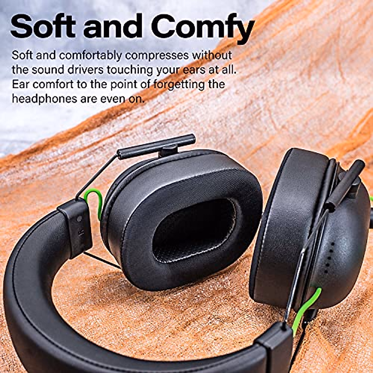 TRANSTEK Cooling Gel Ear Pads Compatible with BlackShark V2 Pro and V2 Wireless Headset I Cooling Gel Memory Foam Replacement Ear Cushions