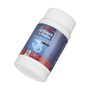 100PCS Retainer Cleaning Tablets, Denture Cleanser Tablets Denture Cleaning Tablets Removes Odor Oral Cleaning Retainer Cleaner for Aligner Mouth Night Guard