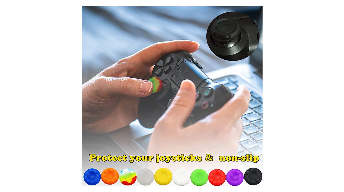 36pcs Silicone Joystick Grips for PS5, PS4, Xbox Controllers