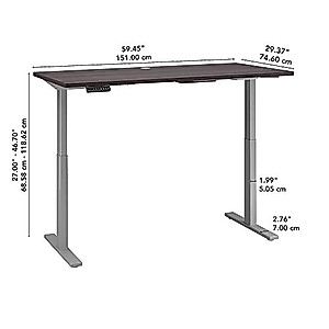 Bush Business Furniture Move 60 Series Height Adjustable Standing Desk, 60W x 30D
