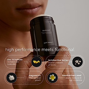 Jack Henry Natural Deodorant - Long Lasting Sandalwood & Pink Pepper - Aluminum Free Deodorant w/ 48-Hour Odor Protection - Creamy Shea Butter & Refreshing Citrus Scent - Deodorant for Men & Women