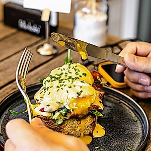 20-Piece Silverware Set, Modern Flatware Utensil Cutlery Set for 4, Food Grade Stainless Steel Tableware Includes Knife Spoons and Forks Set, Mirror Polished, Dishwasher Safe