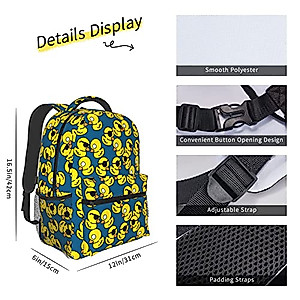 Laptop Backpack ，Sunglasses Rubber Duck Travel Backpacks For Men Women Sport Backpack Casual Durable Large Daypack For School Business Work Outdoor