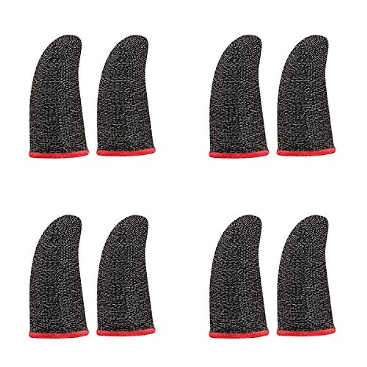 Mobile game finger cot 0.3mm silver fiber anti-sweat smooth touch screen finger protector suitable for PUBG/knife cut/rules of survival compatible with mobile phones and tablets thumb socks for gaming