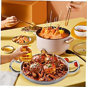 CAXUSD Stainless Steel Griddle Stainless Steel Pots Large Pot for Cooking Korean Pan Small Pots for Cooking Ramen Pot Steel Pans for Cooking Home Cooking Pan Hot Pot Commercial Individual