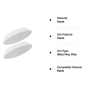 RUPES D-A Ultra Fine High Performance Fine Polishing Foam Pad 2-Pack,7 inchFace,6 inchBacking