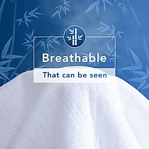 King Size Waterproof Mattress Protector, Cooling Mattress Pad Cover Fitted 8"-21" Deep Pocket,3D Air Fabric Breathable Bed Mattress Cover Matress Protector King Size Soft & Noiseless White