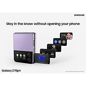 SAMSUNG Galaxy Z Flip 4 Cell Phone, Factory Unlocked Android Smartphone, 128GB, Flex Mode, Hands Free Camera, Compact, Foldable Design, Informative Cover Screen, US Version, 2022, Bora Purple