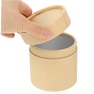 FUNOMOCYA Empty Cans Large Kraft Tea Canister Natural Minimalist Style Food Safe Storage Canister