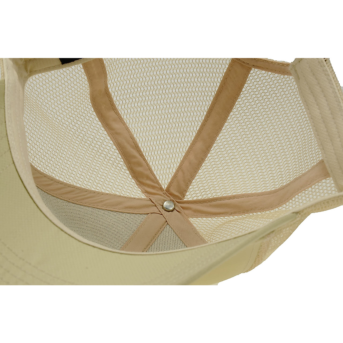 MUNULA Oversize Quick Dry Mesh Trucker Hat Big Head Hats for Men XXL Baseball Cap Breathable Dad Hat Adjustable 23.6"-26.8" (Khaki)