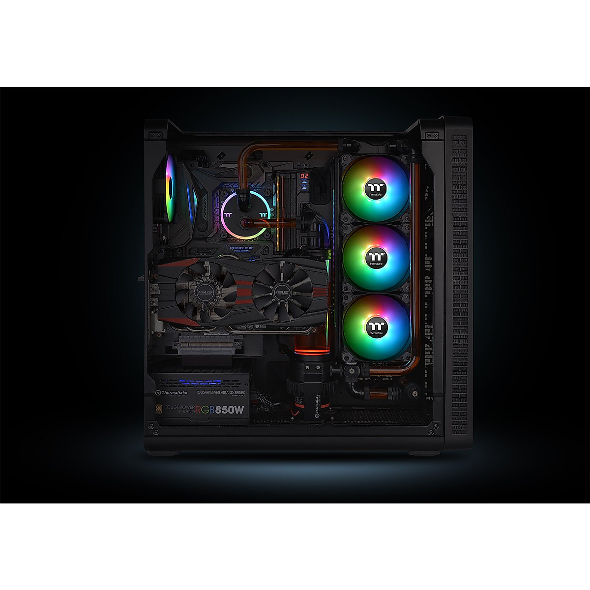 Thermaltake CL-F063-PL12SW-A Ventilateur Pure Plus RGB 12 TT 3 Pack - Black