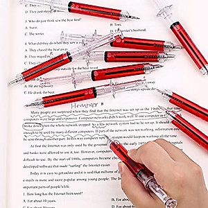 SunAngel Syringe Pen Nurse Pen Writes In Black Ink, For Boys And Girls, Imaginary Doctor Play, School Supplies(Red, 60PCS)