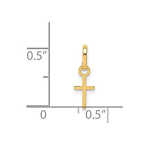 Roy Rose Jewelry 14K Yellow Gold Tiny Cross Charm