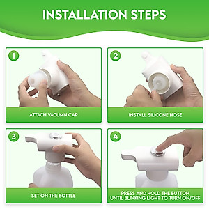 QooQuench Upgraded Automatic Drink Dispenser, Milk Dispenser For Fridge Gallon: USB Rechargeable, Easy to Clean, Leakproof Milk Jug Pump, Electric Tap For Juice & Beverage to Preserve Freshness Longer