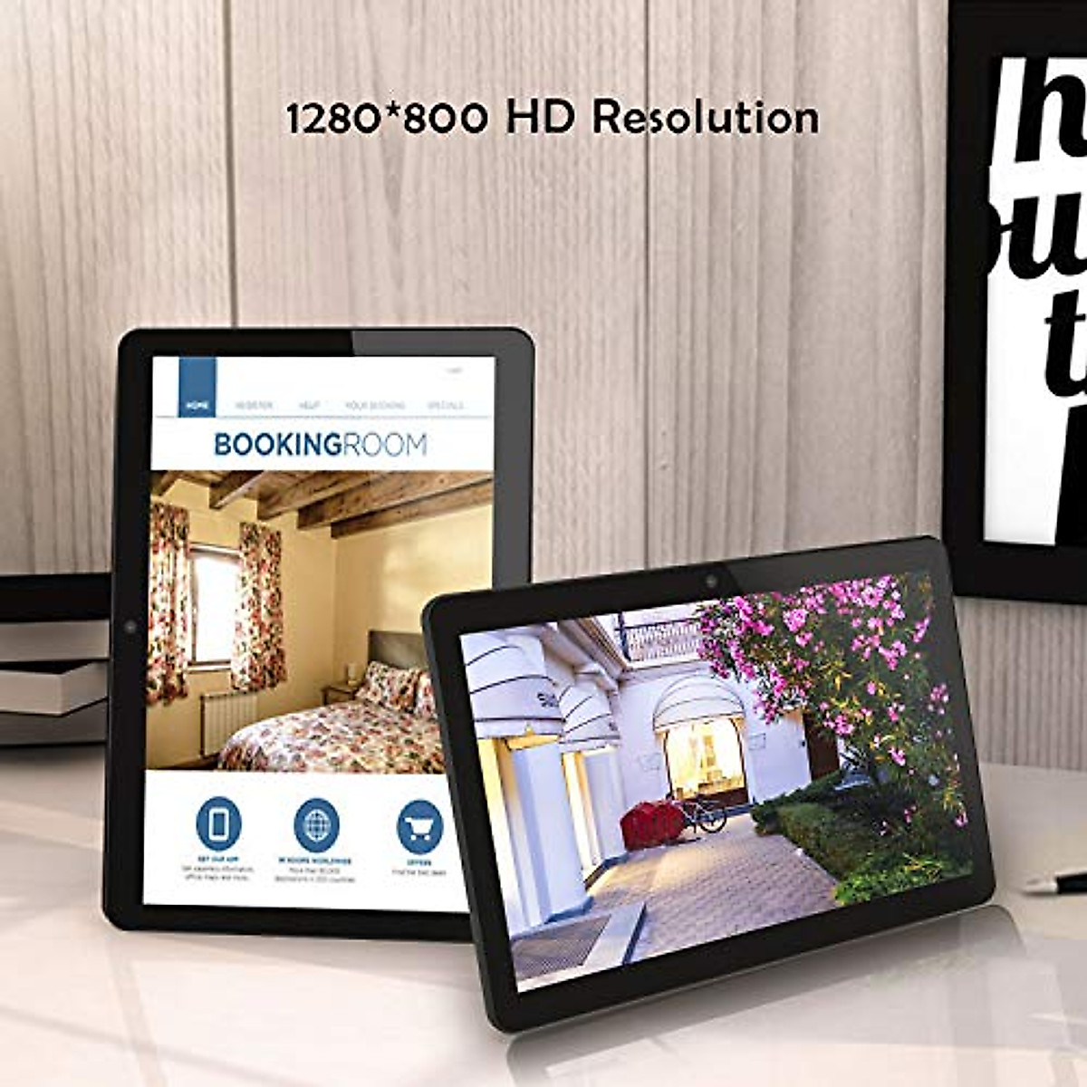 Hoozo Android Tablet 10 Inch, WiFi Tablet with 32GB Storage, 8MP Camera, 6000mAH Battery, WiFi, Bluetooth, HD IPS Screen Tabletas PC - Black