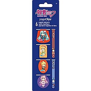 Hatsune Miku Magnetic Page Clips (6-Pack) Stationery