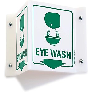 SmartSign "Eye Wash" Projecting Sign | 5" x 6" Acrylic