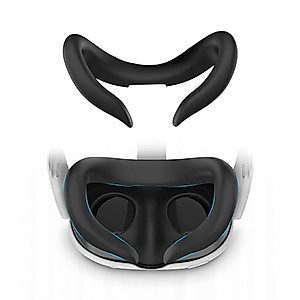 Silicone Face Pad Cover for Meta Quest 3 VR Face Cushion Pad for Meta Quest 3 Accessories (Black)
