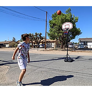 ZENY Portable Basketball Hoop, Basketball Goals Outdoor Adjustable 5.4-7FT, Basketball Portable Hoops & Goals Backboard and Stand for Kids