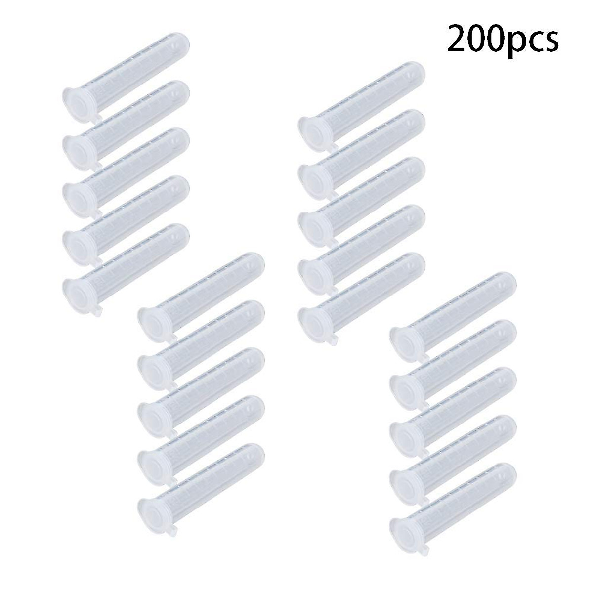 Juvielich 200Pcs Centrifuge Tube Plastic Lab 10ml Plastic Vial Tube Polypropylene Clear Graduated Mirco Test Tubes for Sample Storage Container No-Leak