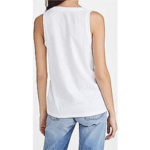 Madewell Women's Whisper Cotton V-Neck Tank, Optic White, M
