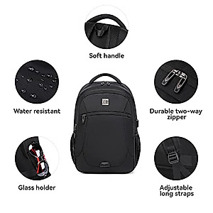 BOUYOTA Business Backpack, Travel Laptop Backpack, Travel Laptop Backpack 15.6 Inch with USB Charging Port, Anti Theft Business Laptop Backpack, Travel Laptop Backpack Professional, Laptop Backpack