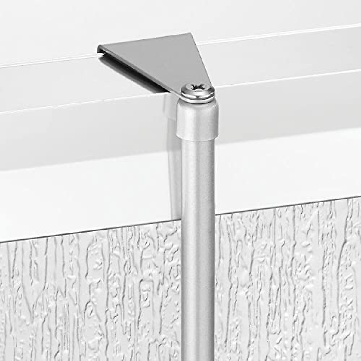 mDesign Over Door Shower Caddy – Practical Metal Shower Shelves with no Drilling Required – Hanging Shower Storage Baskets for All Shower Accessories on 2 Tiers – Chrome