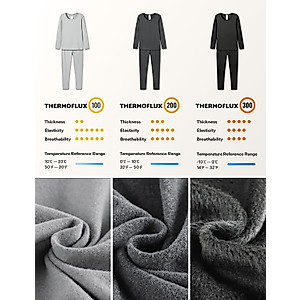 LAPASA Women's Thermal Underwear Set Fleece Lined Long Johns Top Shirt & Bottom Soft Base Layer Thermoflux 300 Extra Warm Heavyweight Cold Weather L44 Medium Dark Heather Gray