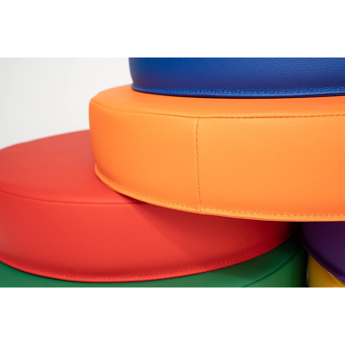 Cushioned Floor Seats - Set of 6 Round Spot Markers for Early Childhood Floor Time - Flexible Seating