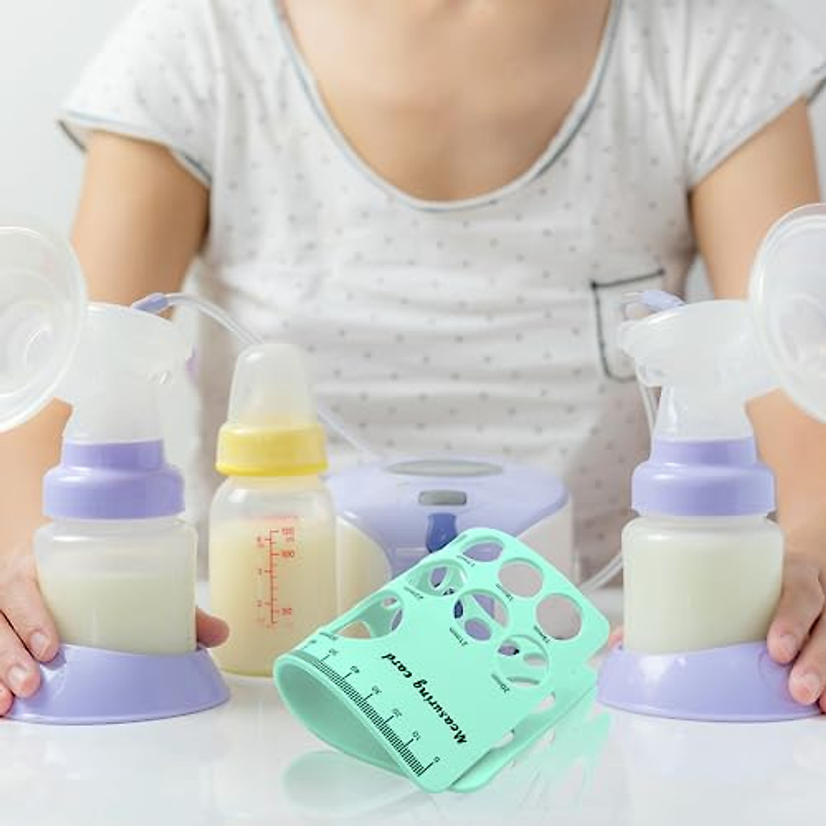 Silicone Nipples Ruler of Flange Size Measure for Nipple, Nipple Measurement Tool for Flanges Silicone and Soft in mm, Breast Pump Sizing Tool for Spectra, Medela, Momcozy, Lansinoh