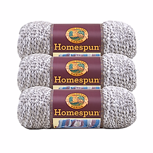 (3 Pack) Lion Brand Yarn 790-600 Homespun Yarn, Clouds