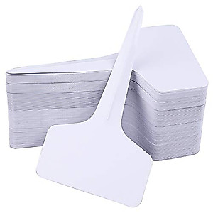 Foraineam 500 Pcs 6 x 10cm (2.4 x 4 inch) T-Type Plant Labels Plastic Plant Tags Nursery Garden Labels