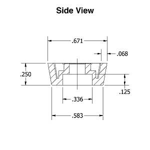 100 Small Soft Round Rubber Feet W/Screws - .250 H X .671 D - Non Slip - Removable Insert - Made in USA - Non Marking. Food Safe, ROHS & Prop 65 Free - Cutting Boards, Electronics, Crafts
