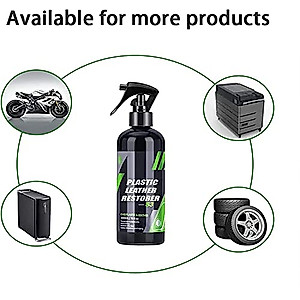 Shinex Leather & Plastic Restorer, Car Plastic Leather Restorer Liquid Spray Restore Refurbishment Coating Agent (100ml, 3pcs)
