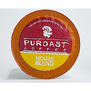 Puroast Low Acid Coffee Single-Serve Pods , Premium House Blend , Certified Low Acid Coffee , pH above 5.5 , Medium Roast , (72 Count) , Gut Health , Higher Antioxidant , Eco Friendly