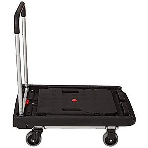 Magna Cart Flatform FFXL 500 lb Capacity Four Wheel Folding Platform Truck, Black and Aluminum