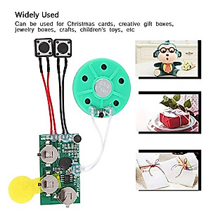 120 Seconds DIY Greeting Card Chip, Recordable Voice Sound Chip Module, Built-in Button Battery for Gift Boxes, Invitations, Handmade Products
