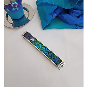 Mezuzah Case, Handmade Judaica Art by Israeli artist, perfect as wedding and Bar Mitzvah Gift
