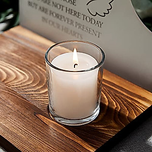 AW BRIDAL Sympathy Gifts Memorial Candle Acrylic & Wooden In Loving Memory Wedding Signs, Memorial Bereavement Gifts for Loss of Loved One Mother Father