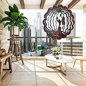 Wind Spinner 360 Degree Hanging Stainless Steel Hummingbird Indoor Outdoor Garden Decoration