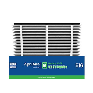 AprilAire 516 Replacement Filter for AprilAire Whole House Air Purifiers - MERV 16, Allergy, Asthma, & Virus, 31x28x4 Air Filter (Pack of 2)