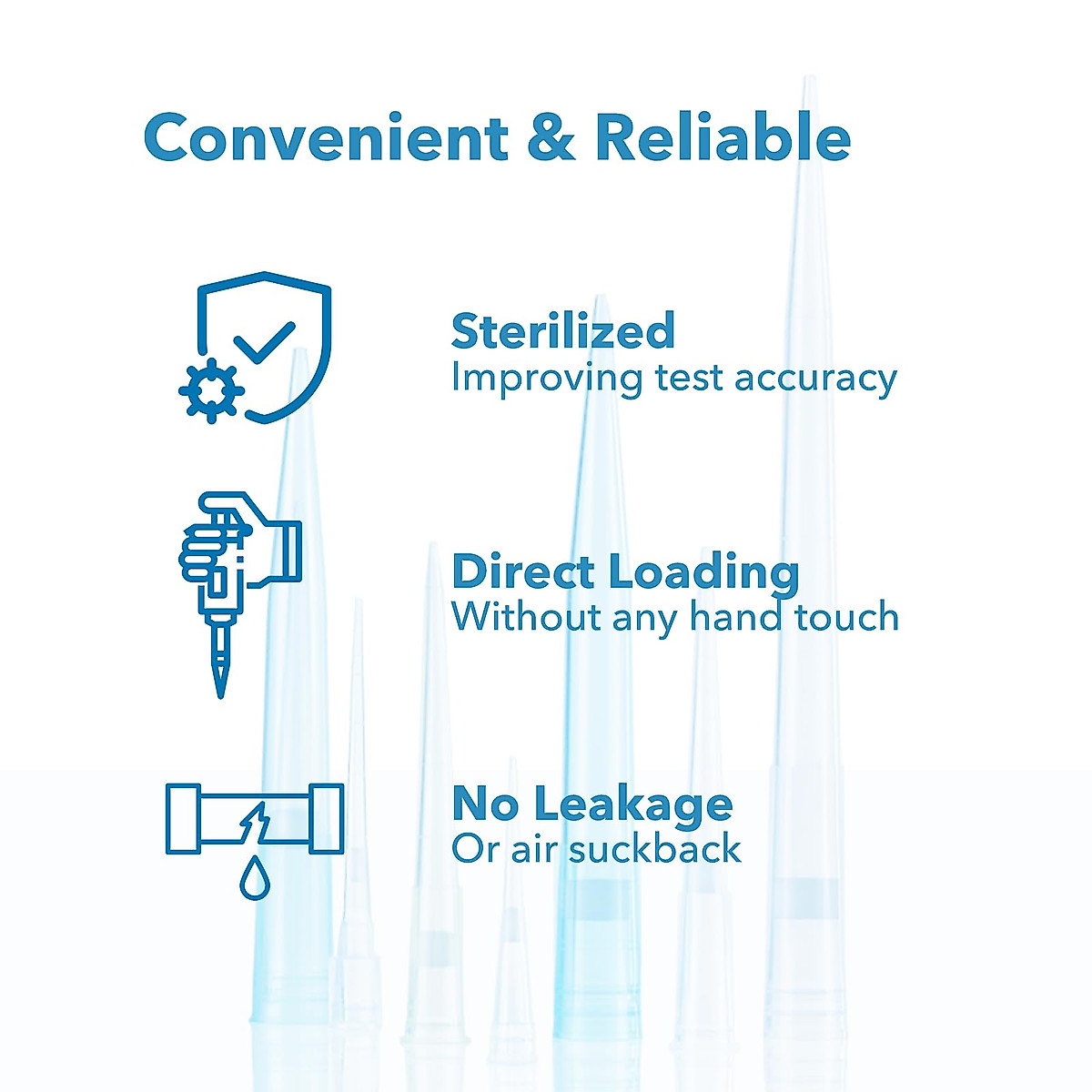 Estresen 1000ul Filter Pipette Tips 100Pcs x 1Rack, RNase DNase Free, Pryogen Safe, Universal MicroPipette Tips with Filter, Filtering Tips for Pipettor
