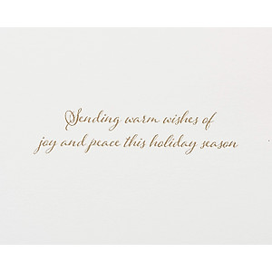 Papyrus Holiday Cards Boxed with Envelopes, Warm Wishes, Gold Reindeer (12-Count)