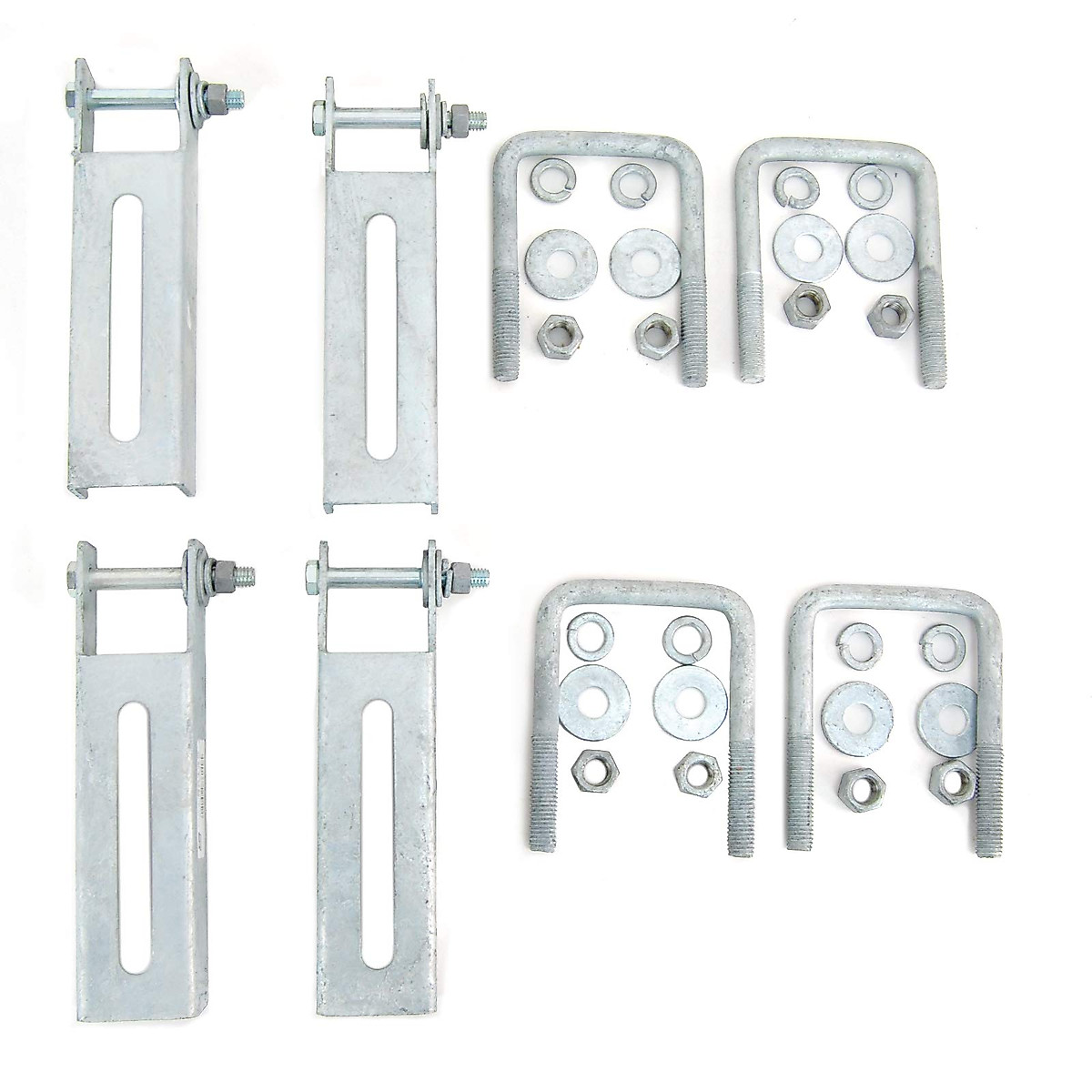 Sturdy Built (4) 8" Galvanized Vertical Bunk Bracket Kit for 3x3 Boat Trailer Cross Members