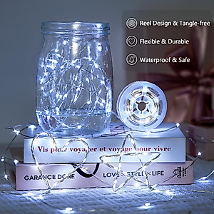 JMEXSUSS 2 Pack Solar String Lights Outdoor Waterproof, Each 33FT 100 LED Solar Lights Outdoor, 8 Modes White Fairy Light for Outside Yard Tree Patio Garden Wedding Christmas Decorations