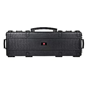 Monoprice Weatherproof Hard Case - 47 x 16 x 6 Inches, With Wheels and Customizable Foam, Shockproof, IP67, Ultraviolet And Impact Resistant Material, Black - Pure Outdoor Collection
