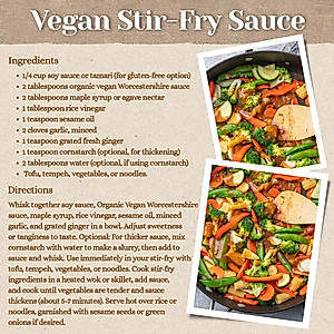 The Wizards Organic Vegan Worcestershire Sauce - Organic Worcestershire Sauce, Vegetarian Worcestershire Sauce, Vegan Fish Sauce - 5 Fl Oz