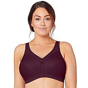 Glamorise Full Figure Plus Size MagicLift Active Support Bra Wirefree #1005 Wine