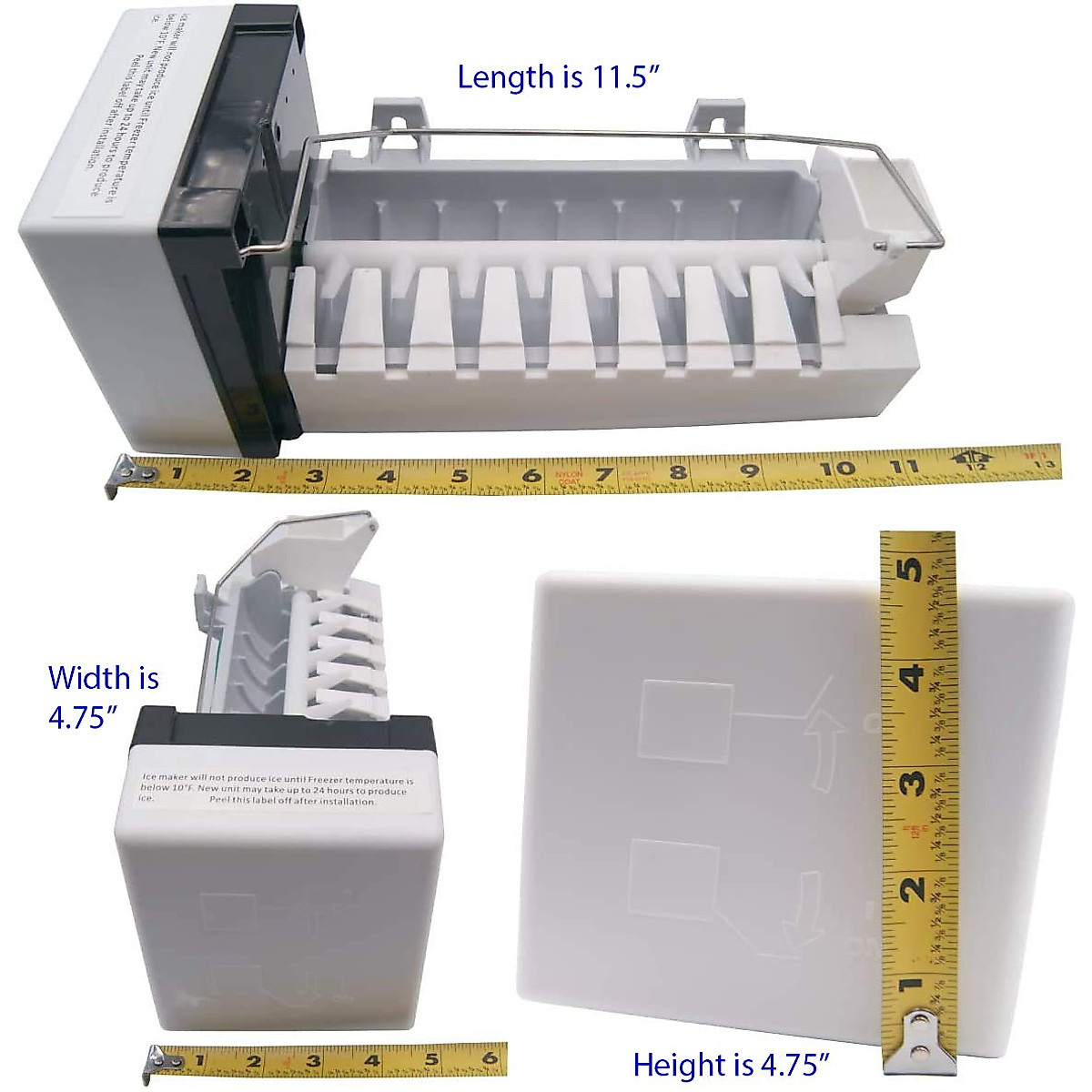 Supplying Demand W10715708 W11510803 Refrigerator Ice Maker Assembly Add-on Kit for 134A Model Specific Not Universal